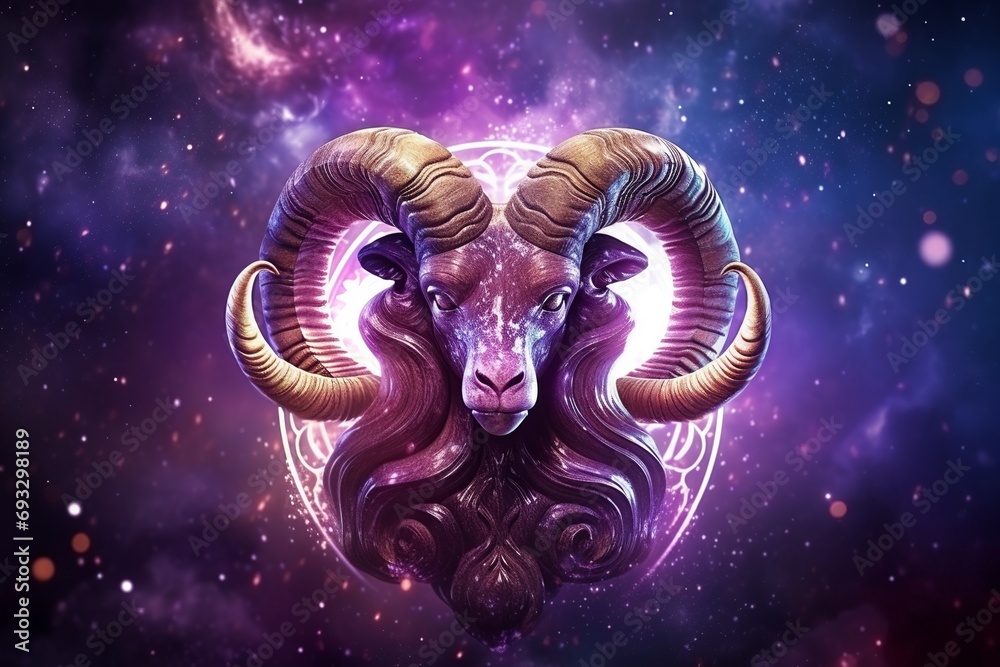 Aries zodiac sign, ram astrological design, astrology horoscope symbol ...