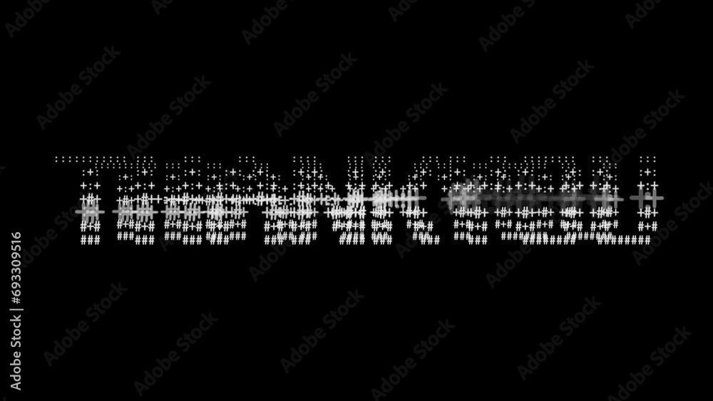 Thank you ascii animation on black background. Ascii art code symbols ...