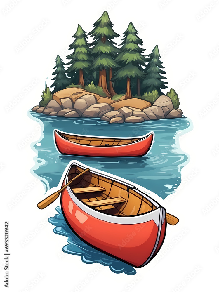 Capture the whimsy of the outdoors with this charming sticker featuring ...