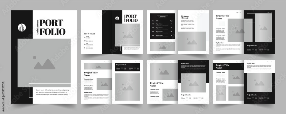 Poster Architecture portfolio template or Portfolio template design ...