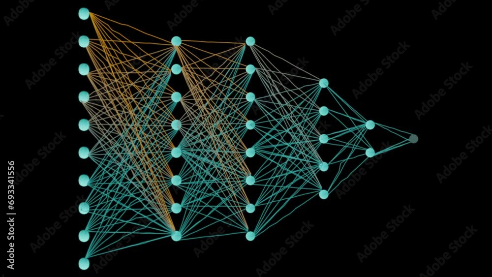 Ai Neural Network Concept. Chatbot, Artificial Intelligence, Deep Learning, Machine Learning ...