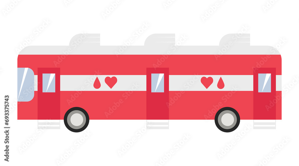 Medical transport for blood donation, laboratory in bus, mobile ...