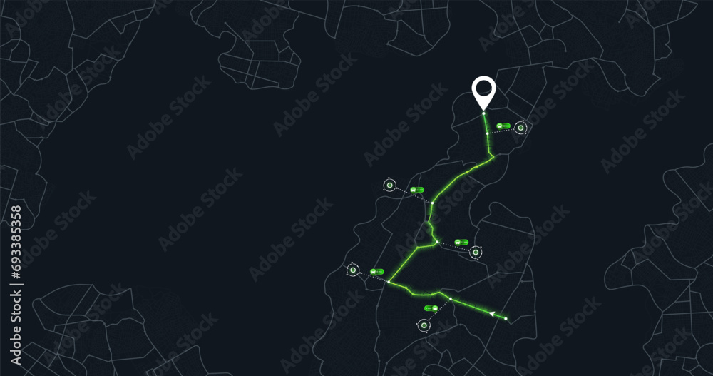 Map mobile app planning travel data on distance. Huge map. City map ...