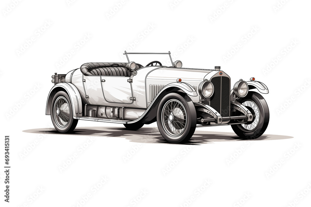 Drawing of a car on transparent background, PNG Stock Illustration ...