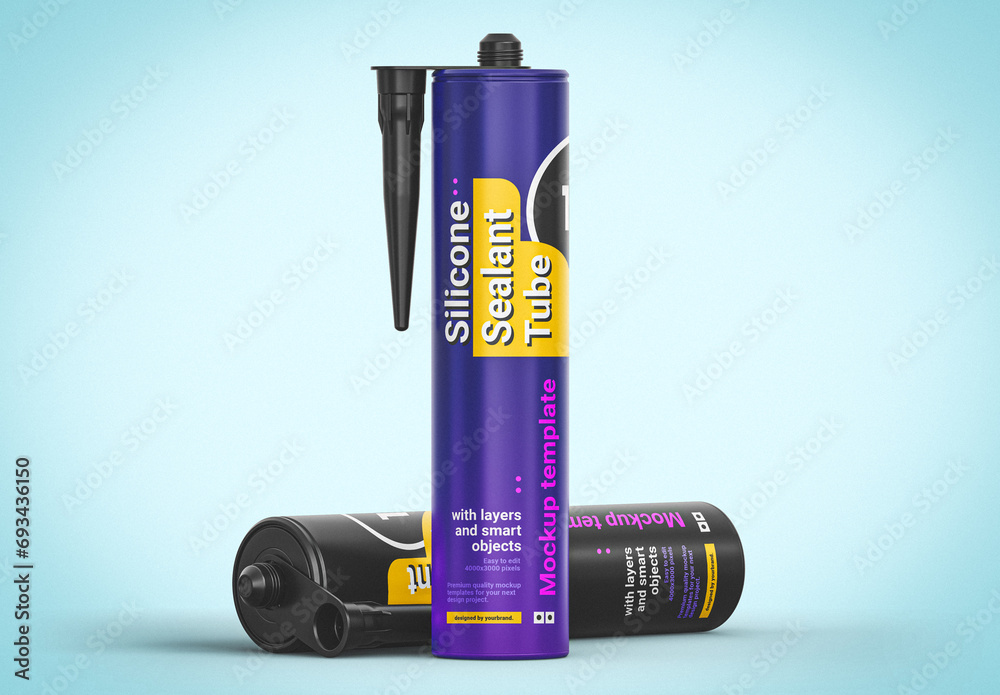 Silicone Sealant Bottle Mockup Stock Template | Adobe Stock