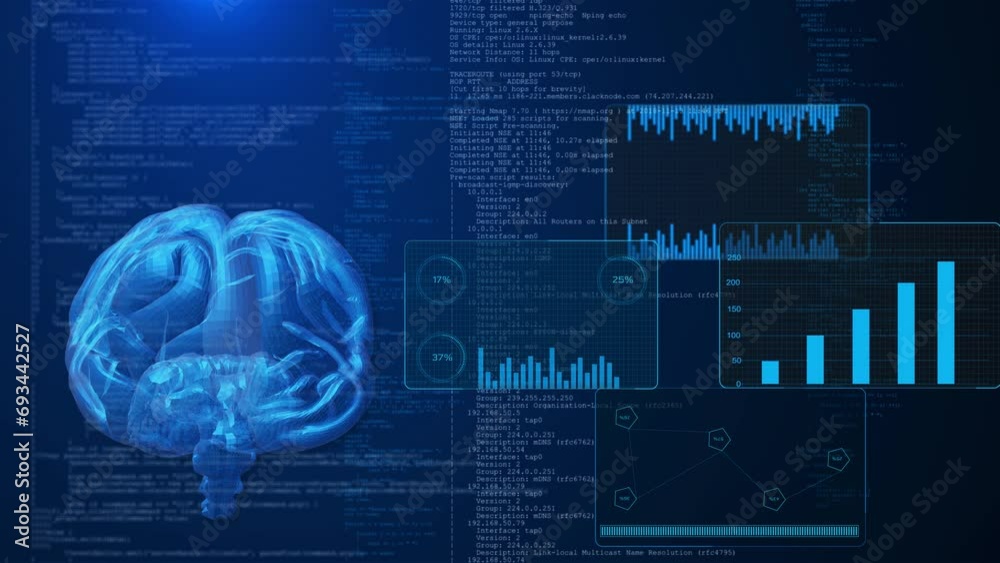 Infographics. Artificial intelligence technology, 5g networks ...