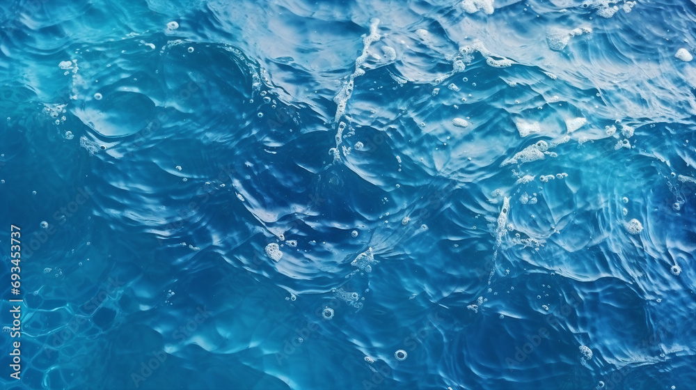 Tranquil Blue Ocean Water Texture Background - Serene Sea Surface with ...