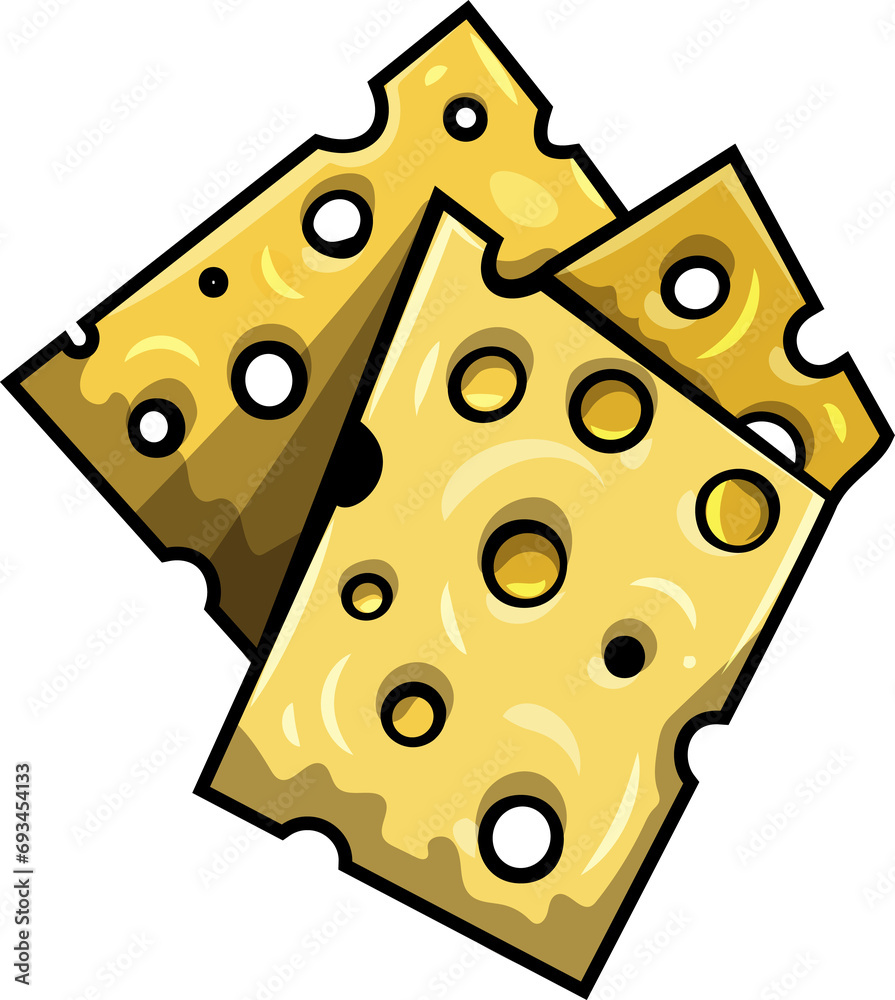 cartoon funny cheese Stock Illustration | Adobe Stock