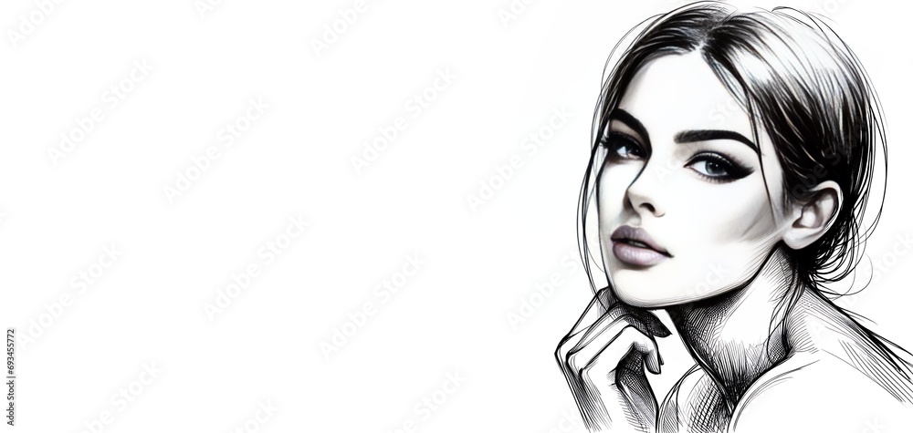 Beauty Fashion Make Up And Art Concept Beautiful Woman Portrait