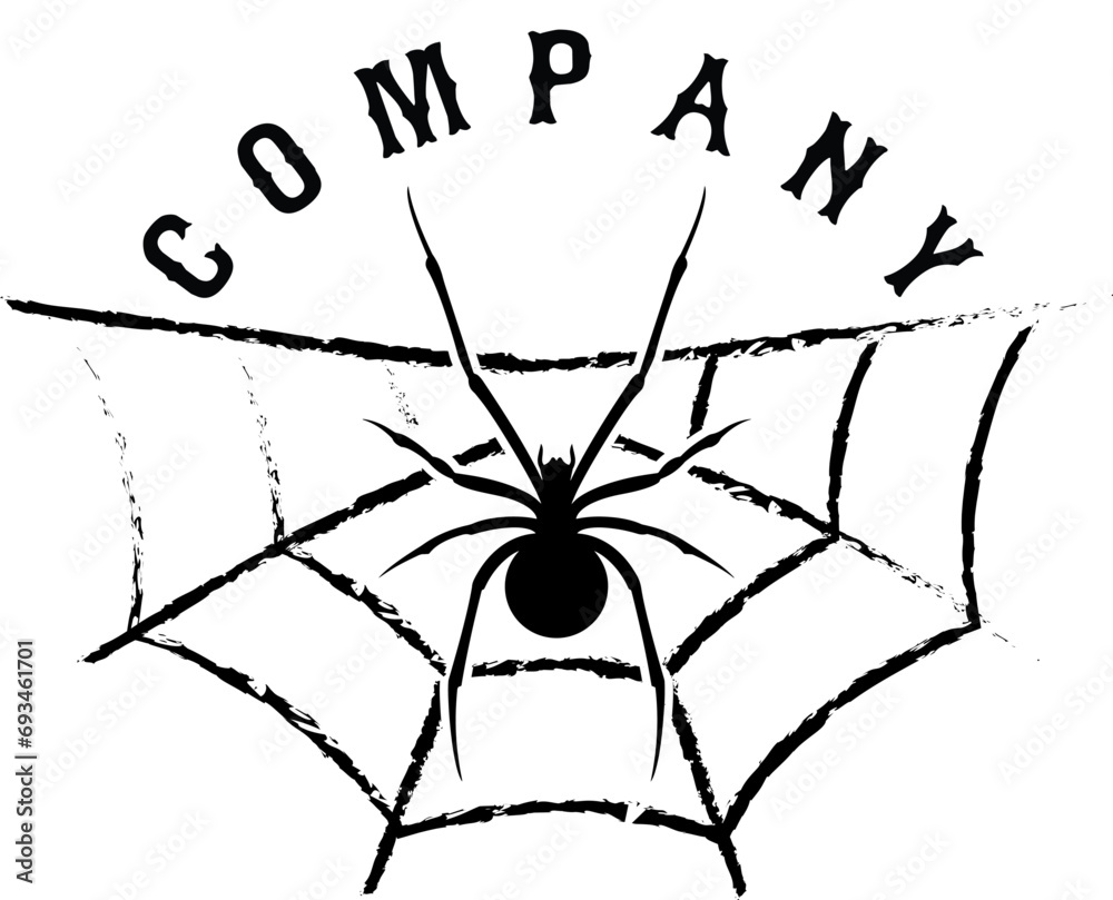 Spider logo | abstract modern minimal creative logo, vector template ...