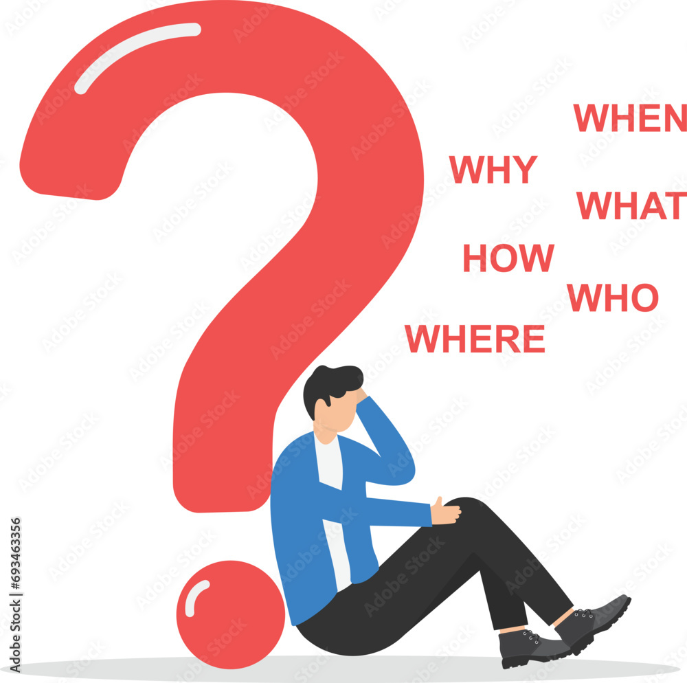 5w1h asking questions for solutions to solve problems, thinking process ...
