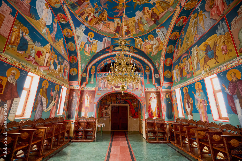 Slanic Arges Romania December 10, 2023. Slanic Monastery in Arges ...