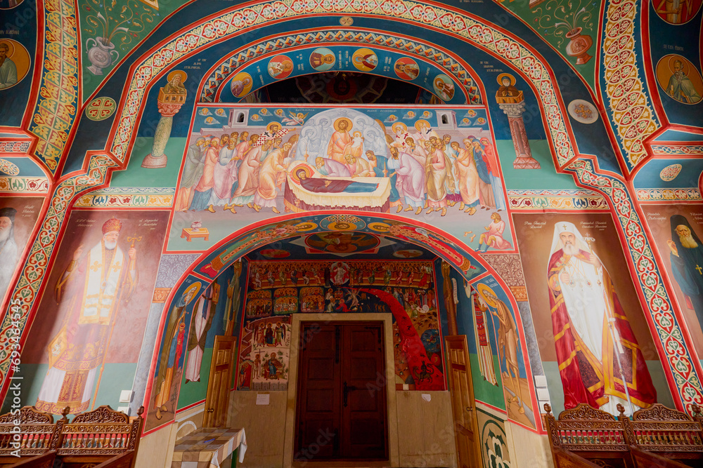 Slanic Arges Romania December 10, 2023. Slanic Monastery in Arges ...