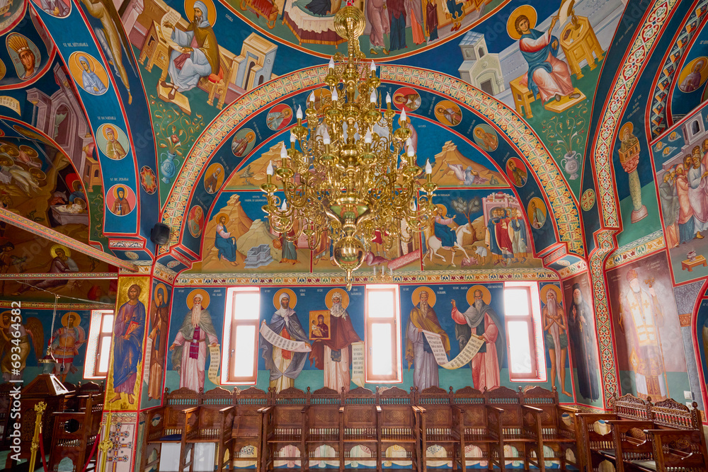 Slanic Arges Romania December 10, 2023. Slanic Monastery in Arges ...