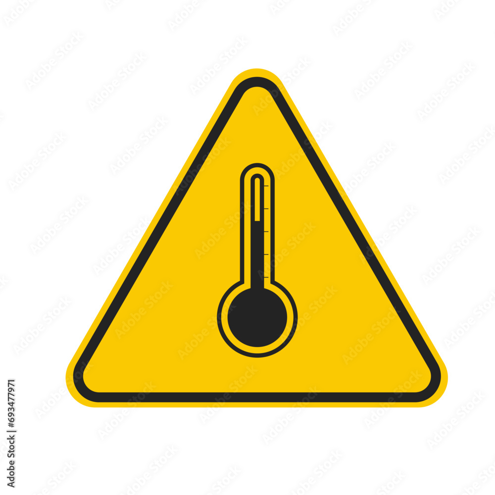 Printable label sticker design yellow triangle safety sign of danger ...