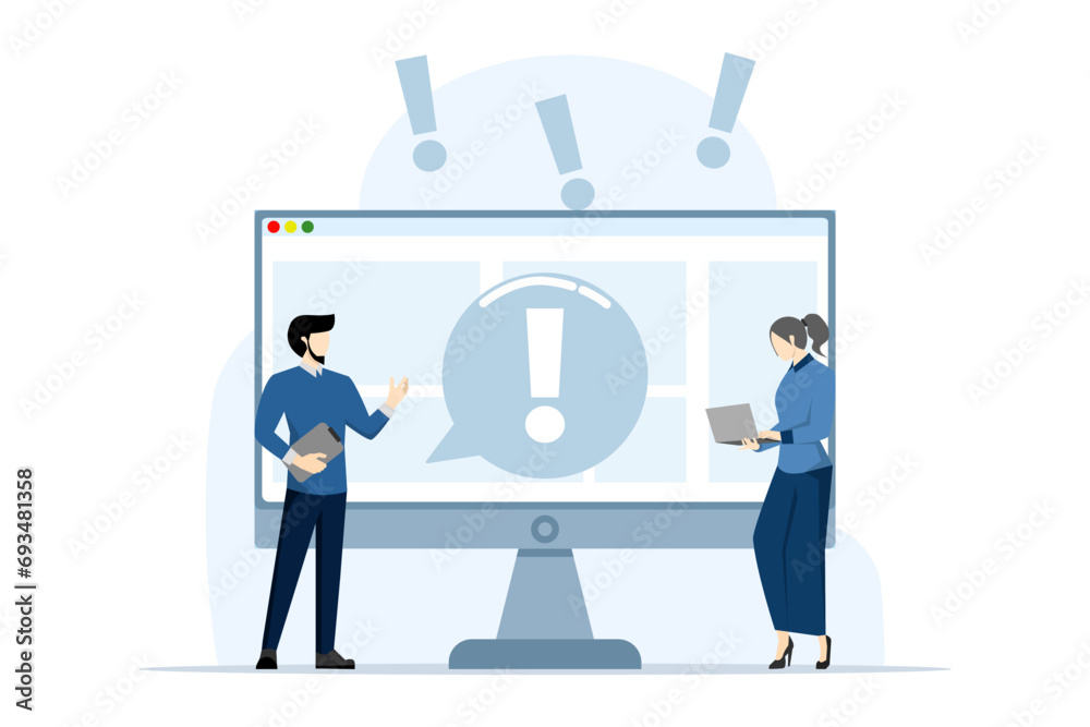 Online information center concept. Customer support, useful information ...