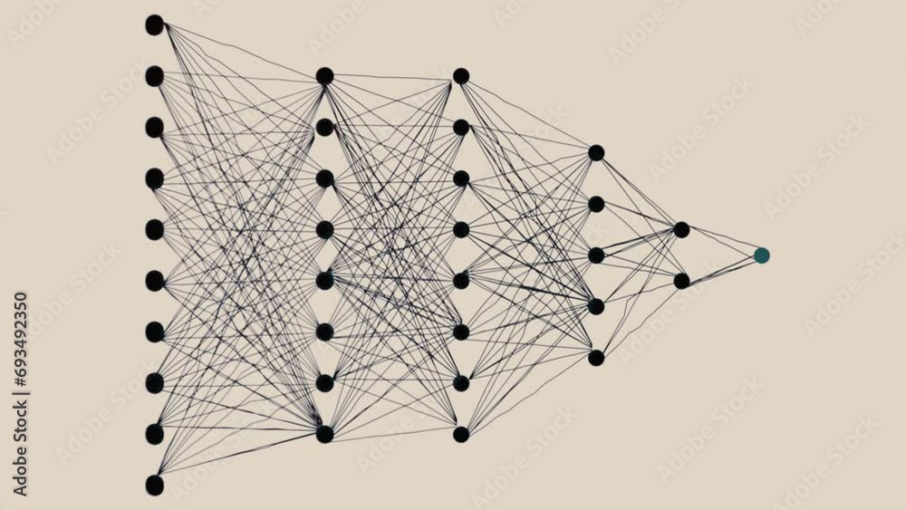 Rogue AI Models Neural Network Animation. Evil Artificial Intelligence ...