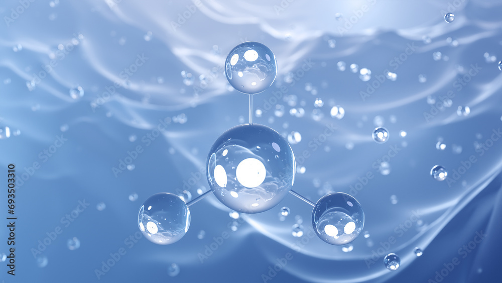 ammonia molecular structure, 3d model molecule, binary hydride ...