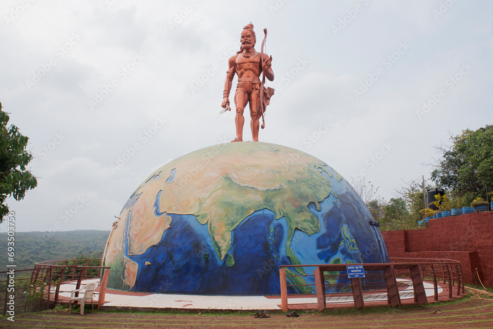 21 Ft. tall statue of Lord Parashuram which is standing on half earth ...