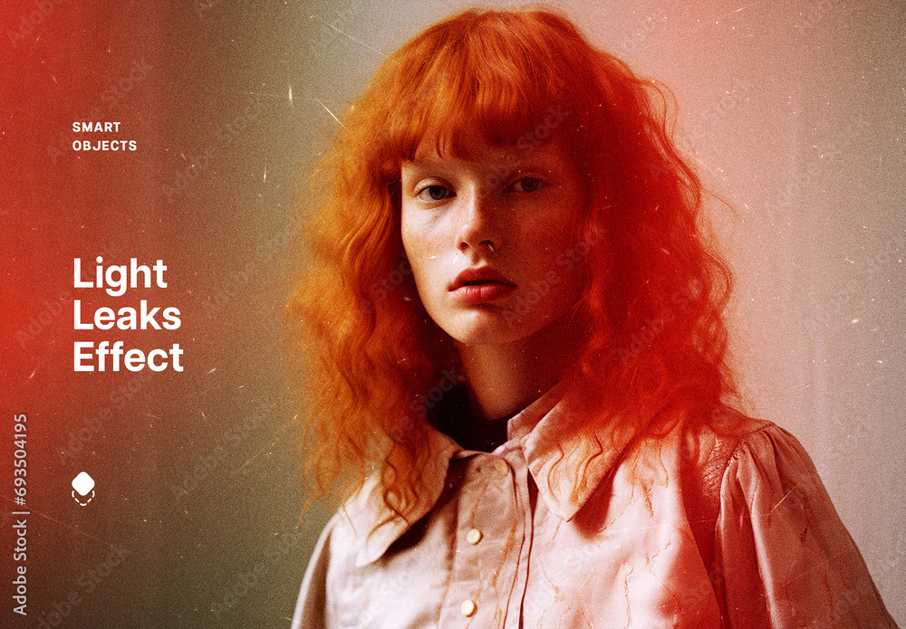 Sunlight Leak Photo Effect Mockup With Generative Ai Preview Stock Template Adobe Stock