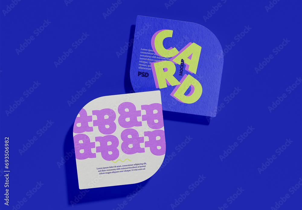 Two Cards Mockup Stock Template | Adobe Stock