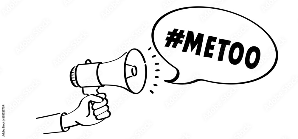 Slogan #metoo. MeToo as a new movement, against sexual misconduct ...