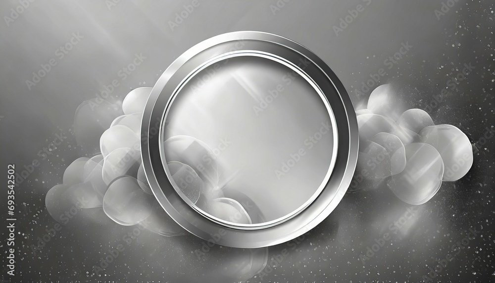 silver circle with shadow on smoke grey background shiny silver circle ...