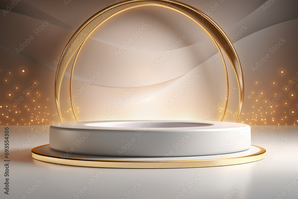 3d podium for product presentation and on color background luxury style ...