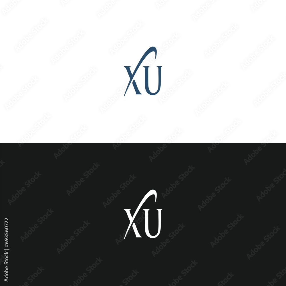 XU logo. X U design. White XU letter. XU, X U letter logo design ...