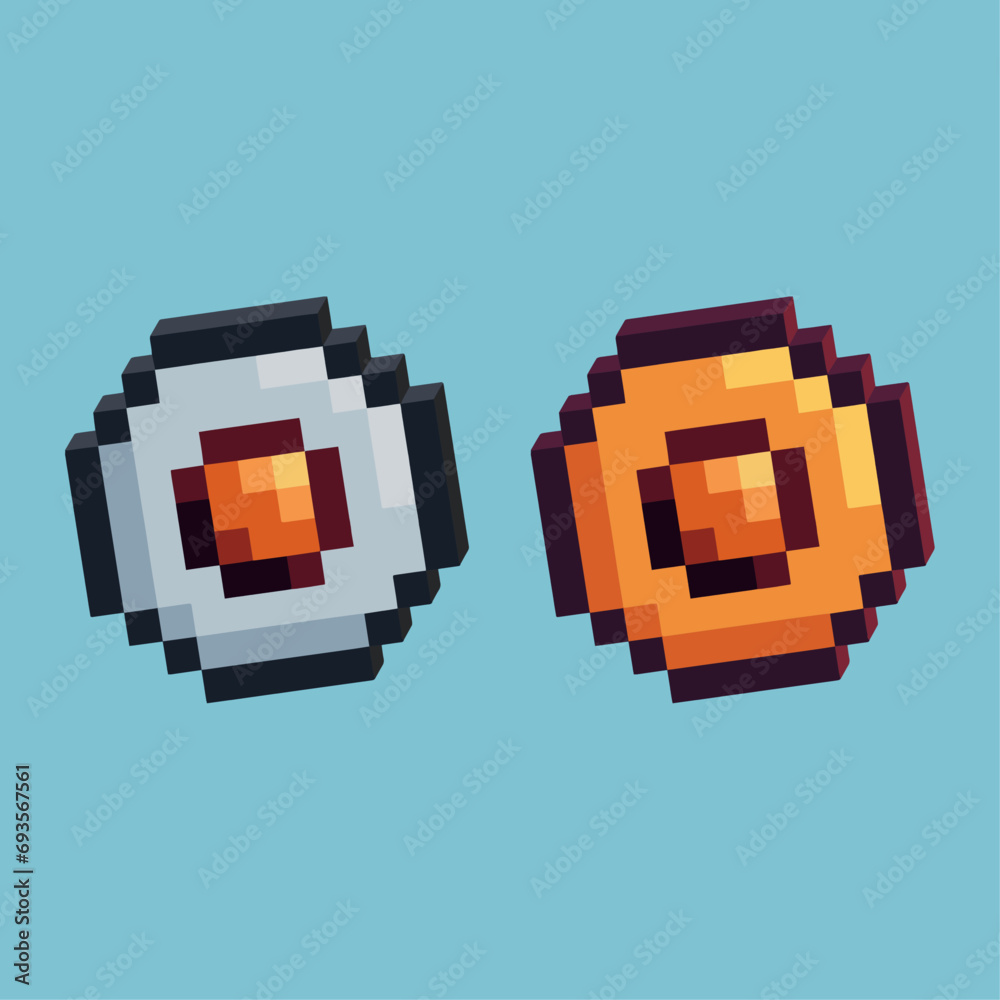Isometric Pixel art 3d of eggs icon for items asset.Eggs icon on ...