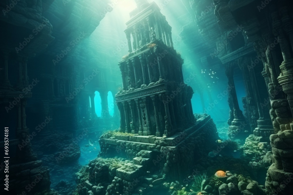 Foto de Legendary Atlantis. The sunken continent of an ancient highly ...