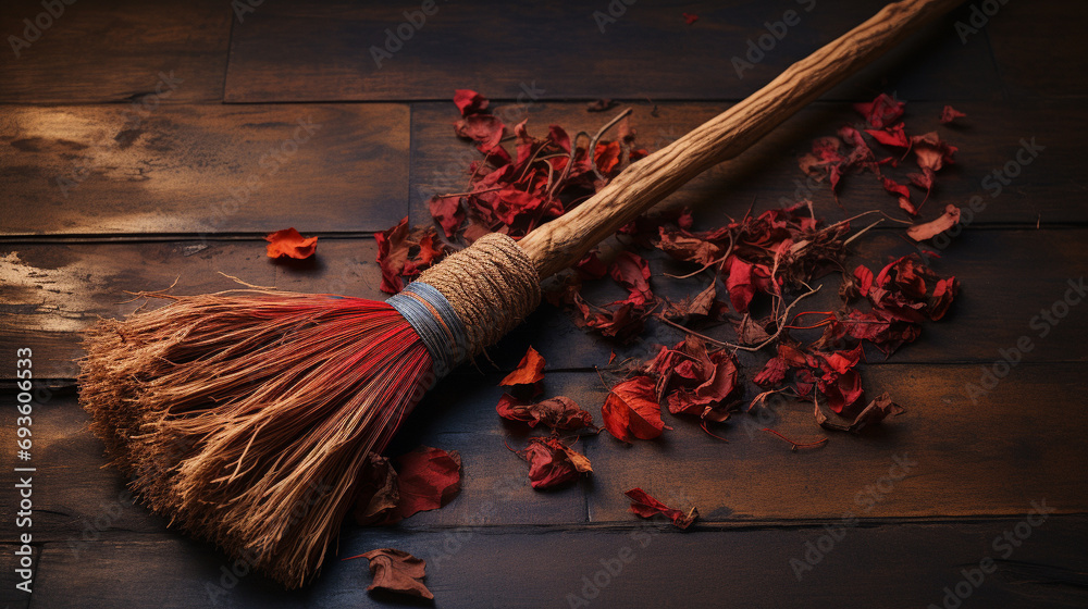 An old broom, a symbol of hard work and perseverance, is a reminder ...