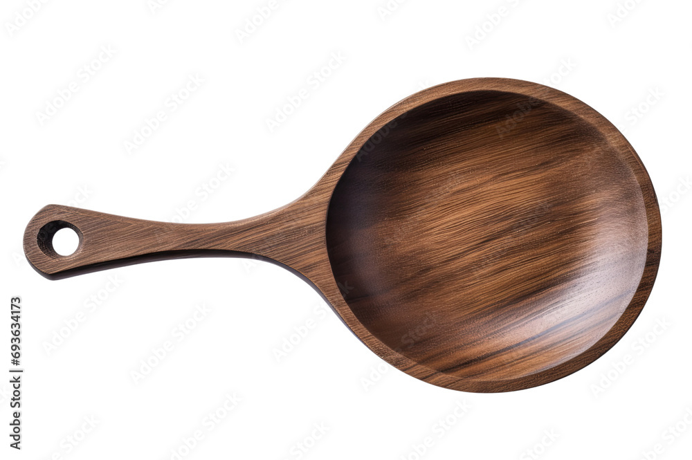 Dark wooden kitchen pan isolated on transparent background PNG Stock ...
