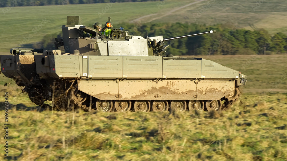 British army General Dynamics Ajax Reconnaissance and Strike armoured ...