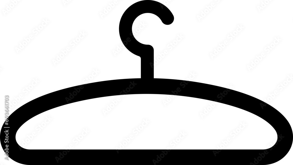 Clothes Hanger Icon in flat style. isolated on transparent background ...