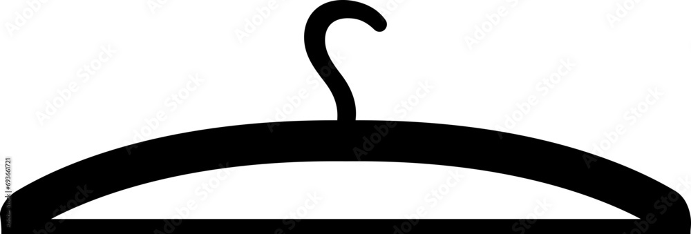 Clothes Hanger Icon in flat style. isolated on transparent background ...