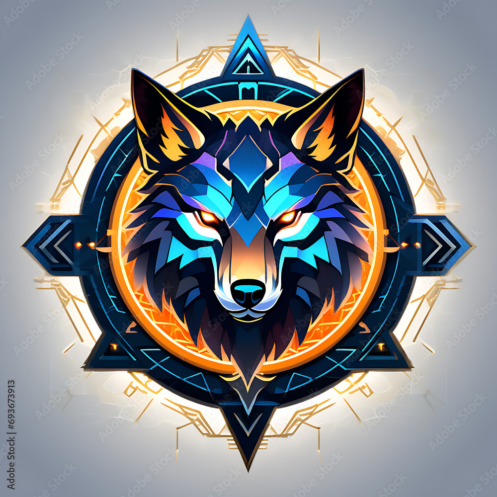 awesome logo of a hacker group using nordic symbols such as wolf ...