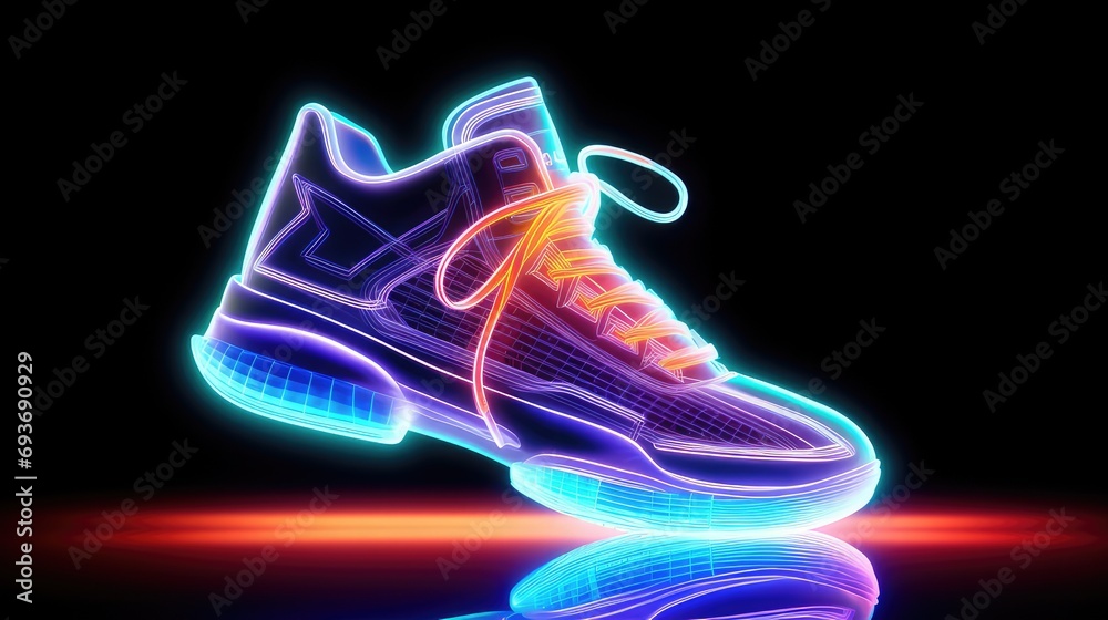 fashionable sneakers. Shots from multiple angles, including close-ups ...