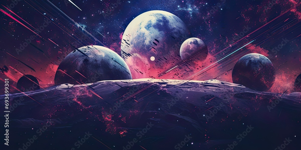 Grunge-infused '90s space psychedelia background with edgy textures and ...