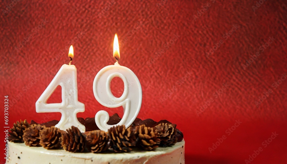Number 49 Birthday cake. Forty nine birthday cake. Stock Illustration ...