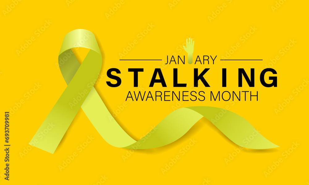 Vector illustration on the theme of National Stalking awareness month ...