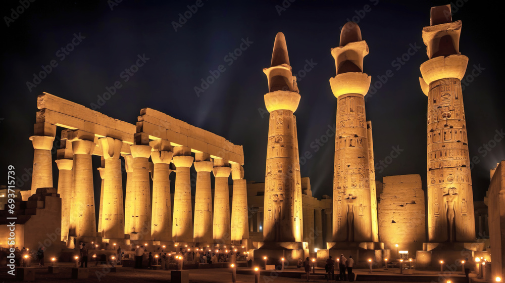 Luxor temple historical architecture of Egypt. UNESCO heritage of ...