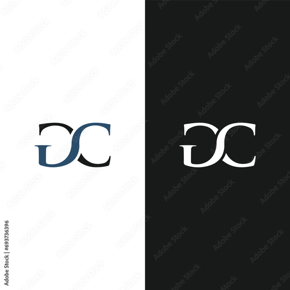 DC logo. D C design. White DC letter. DC, D C letter logo design ...