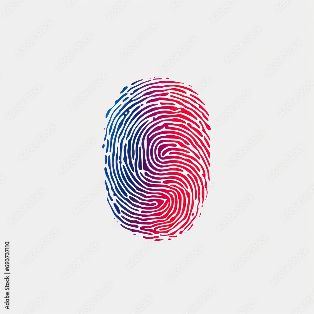Illustration Of A Finger Print In A Graphic Design Style Stock