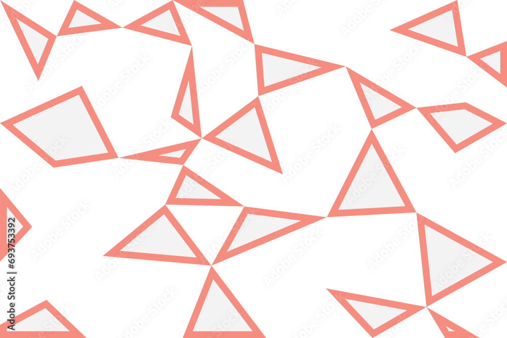 Geometric of pattern vector. Design mosaic of polygon tile light red on ...