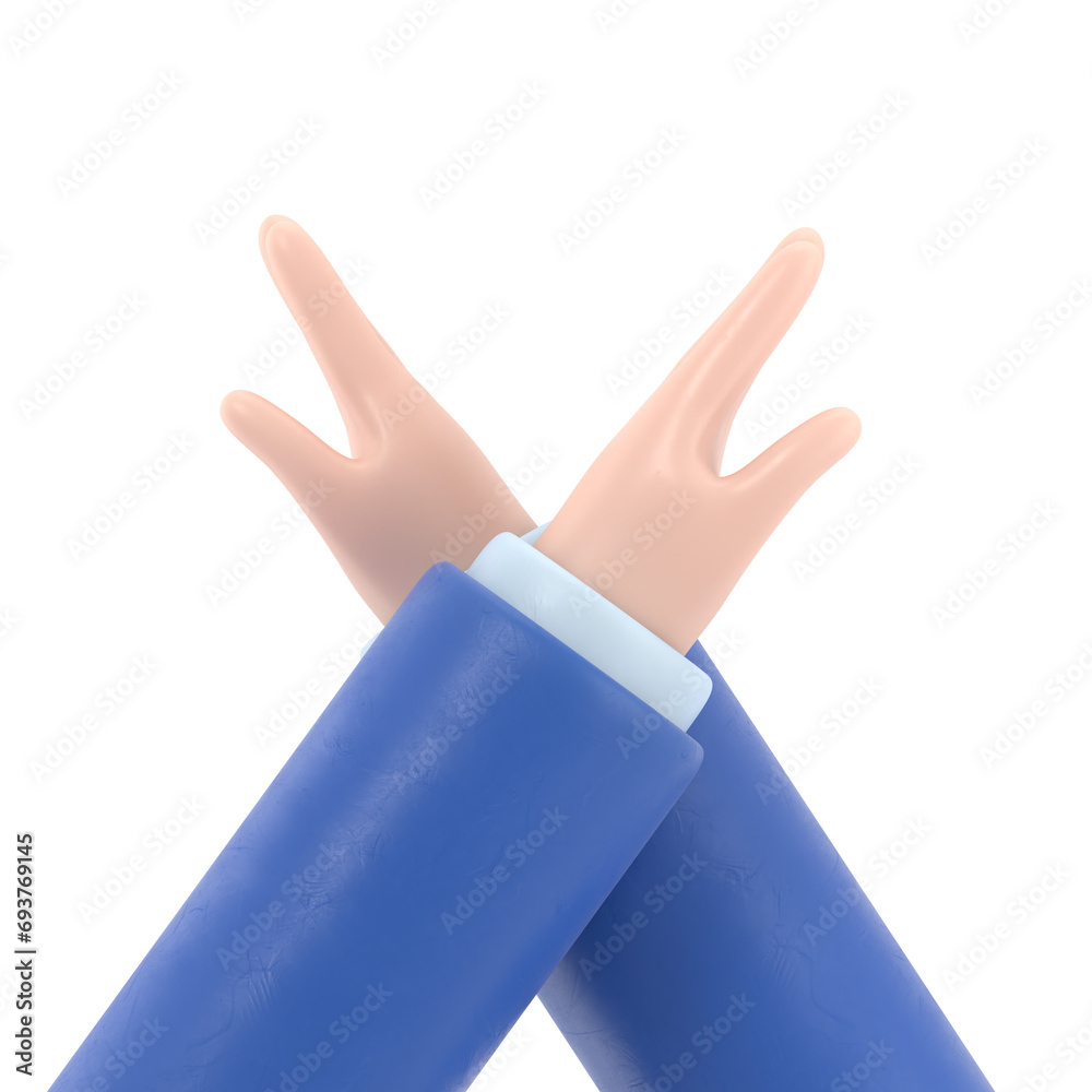 Gesture crossed hands. Rejection expression crossing arms. Negative ...