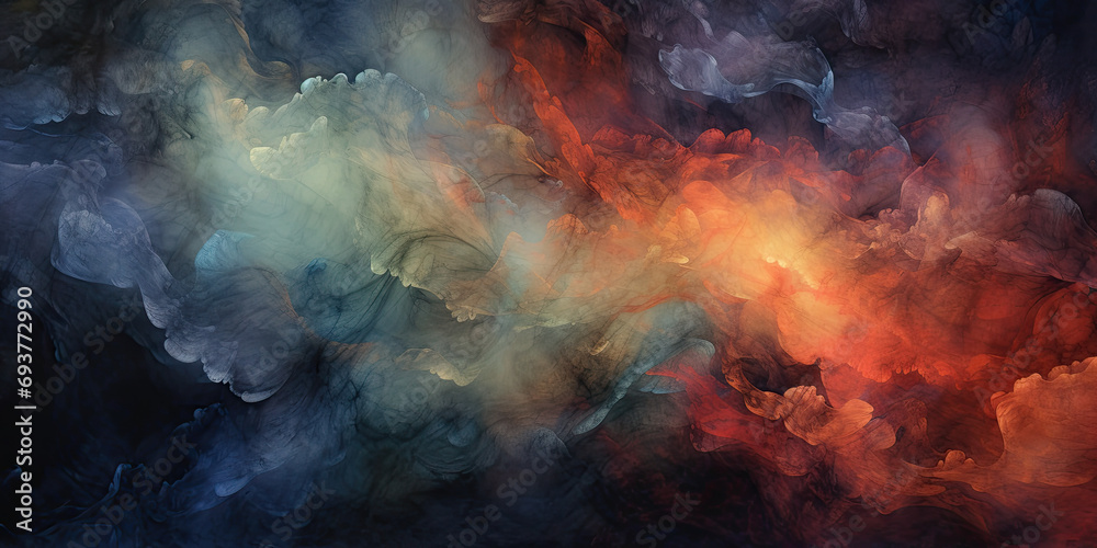 Dark moody color pallet swirl background design misty pattern wide ...