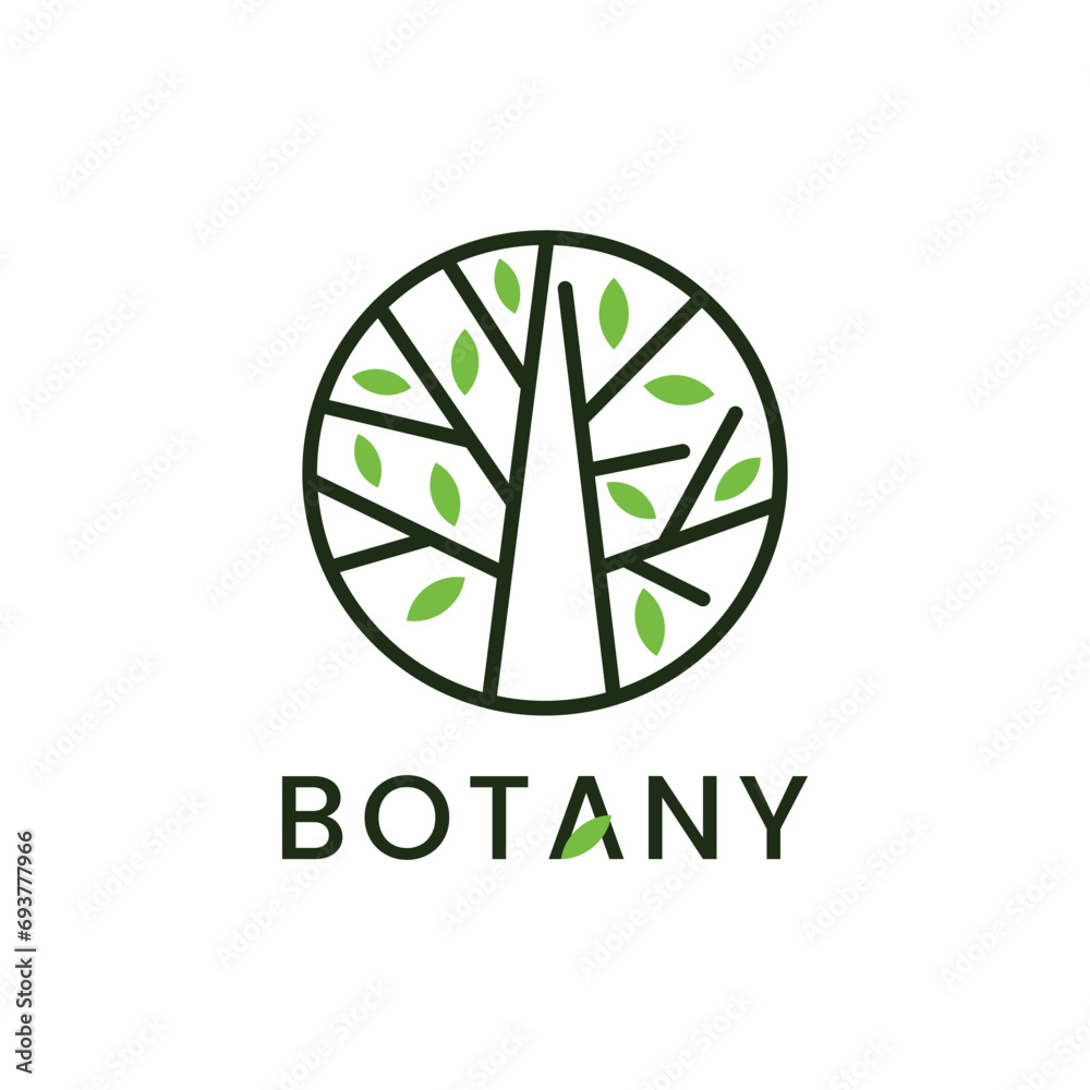 Abstract Tree of life logos. Eco nature symbols. Tree branch with ...