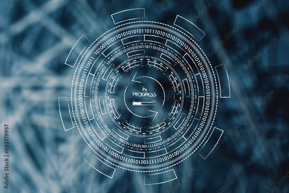 about artificial intelligence concept, In Progress icon surrounded by ...