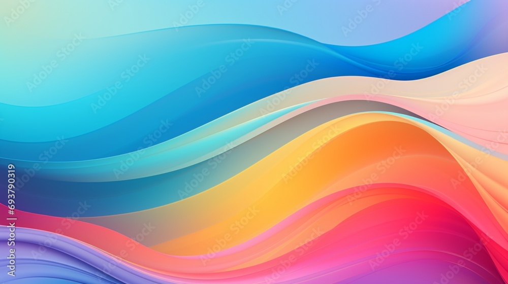 wavy background with a spectrum of colors in a gradient, their waves ...